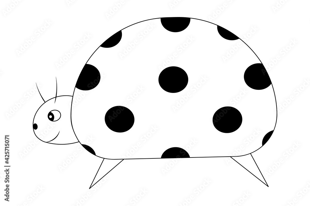 Ladybug. Sketch. An insect with specks on its back. Vector illustration ...