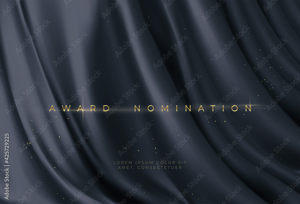 Awarding the nomination ceremony luxury black wavy background with ...