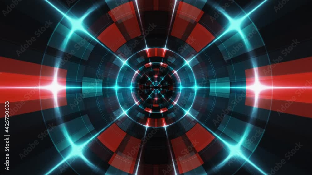 4K 3D seamless loop futuristic core hi-tech technology background with ...