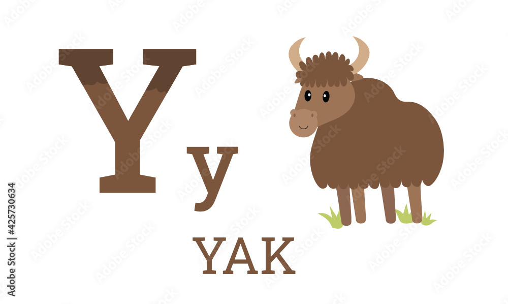 yak abc letter Stock Vector | Adobe Stock