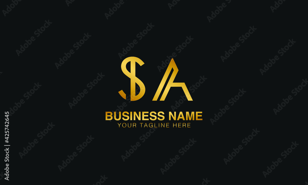 SA S A initial logo | initial based abstract modern minimal creative ...
