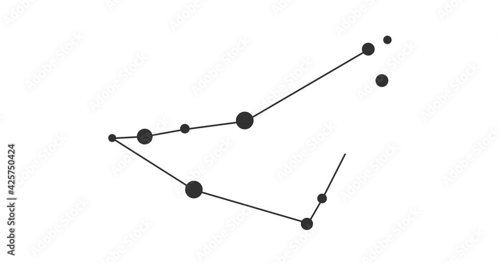 Capricornus constellation. Stars in the night sky. Constellation in ...