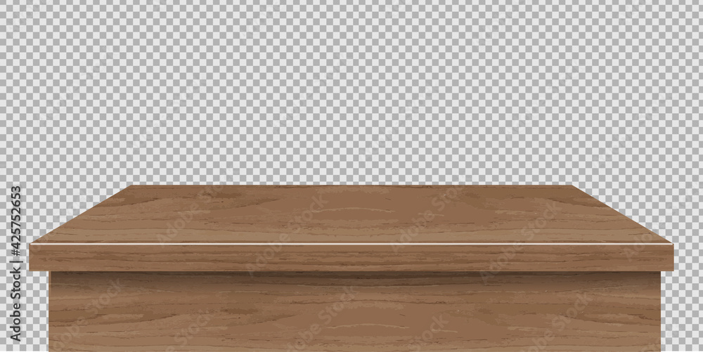 Wooden table foreground, tabletop front view, brown rustic countertop ...