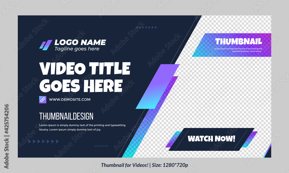 Editable thumbnails concept for videos and all social platforms ...