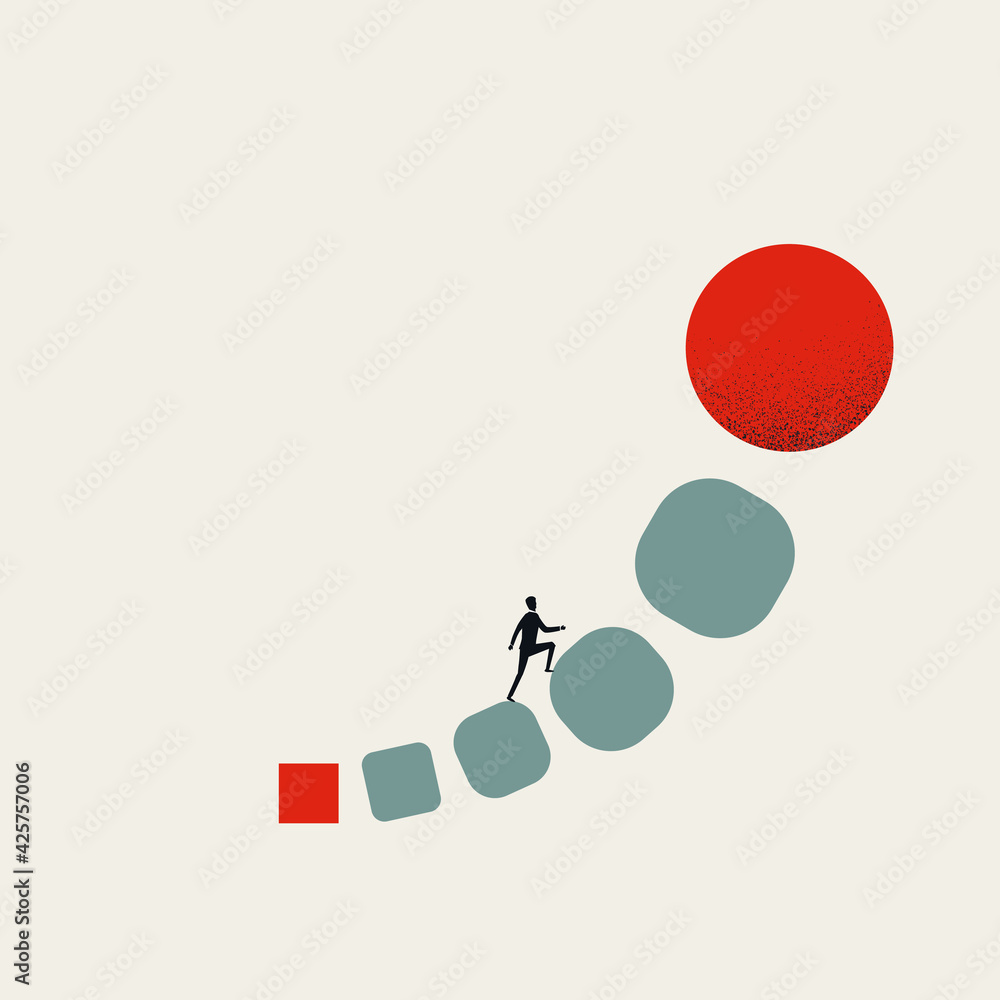 Business transformation and change vector concept. Symbol of creative ...