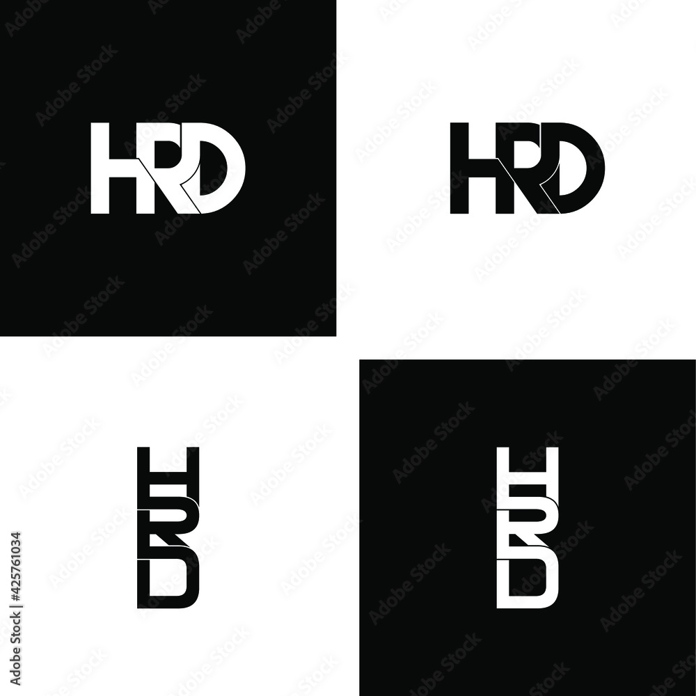hrd letter original monogram logo design Stock Vector | Adobe Stock