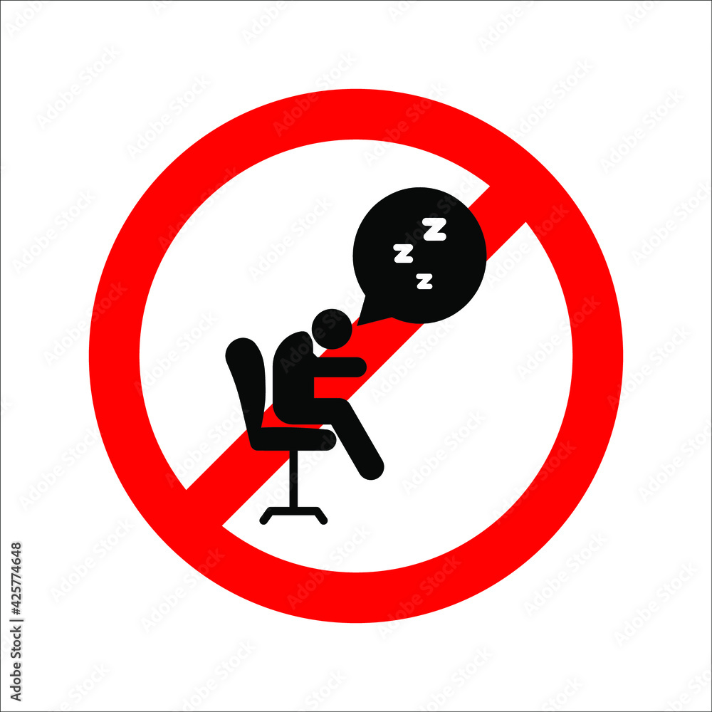 No Sleeping Sign