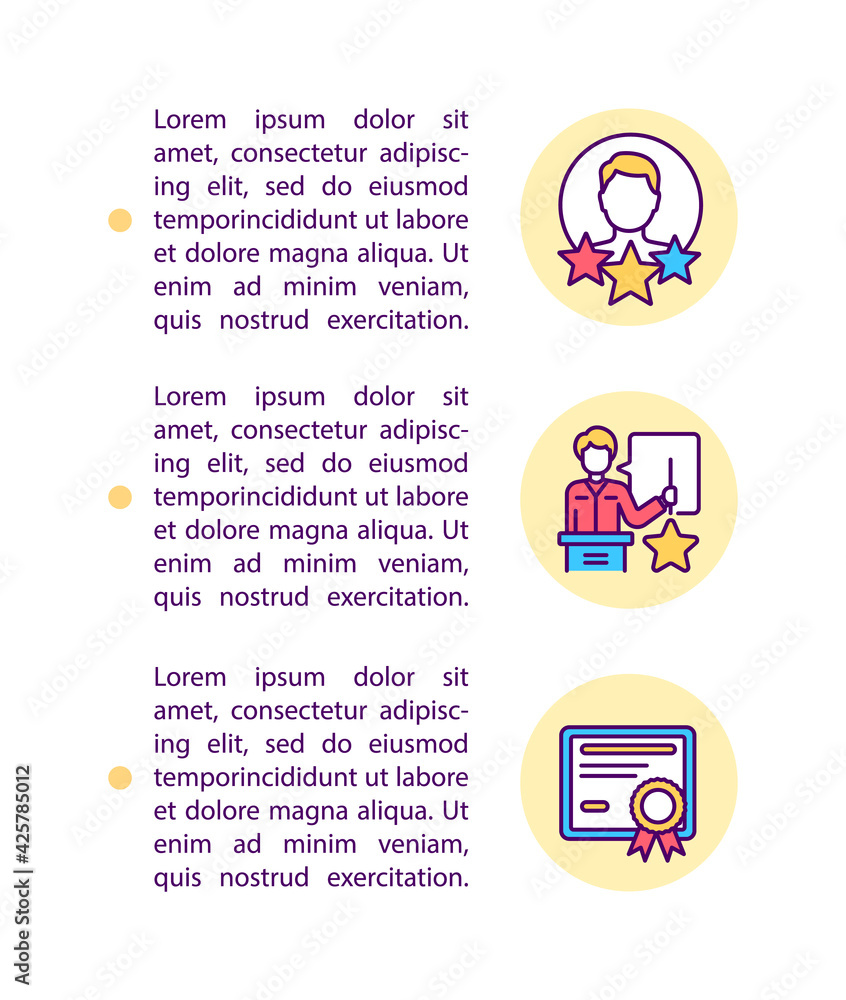 Top-notch presenters concept line icons with text. PPT page vector ...