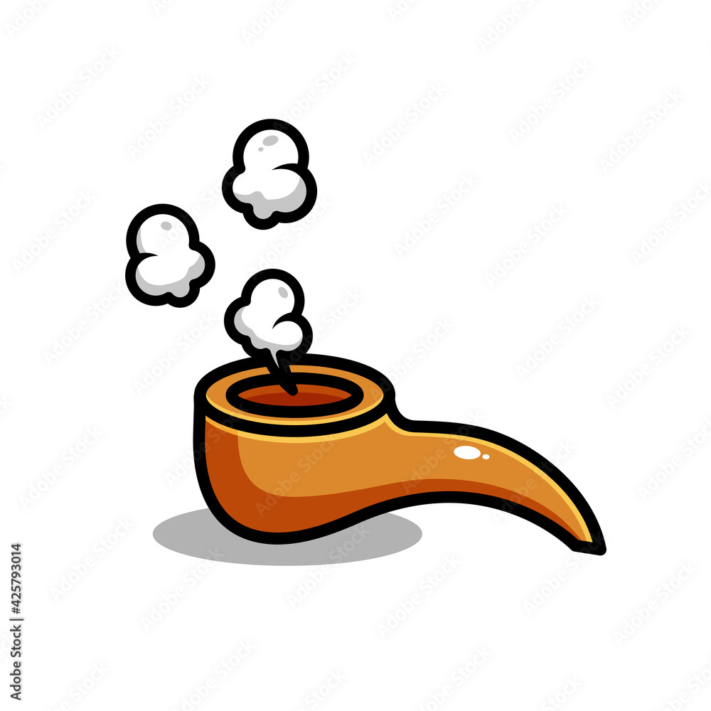 vector cigarette illustration design. The cigarette with an outline is ...