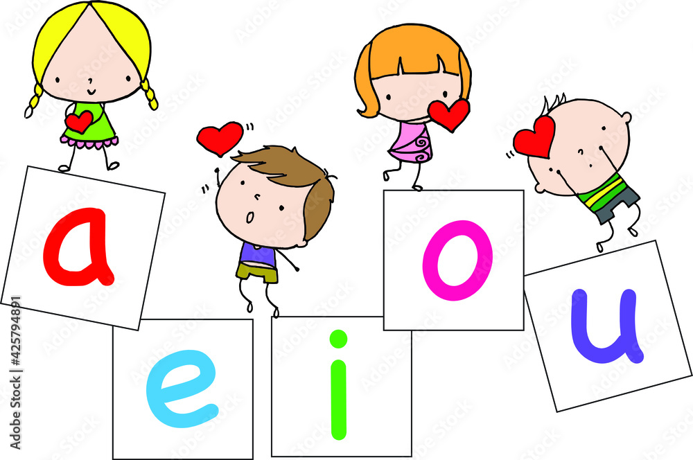 writing numbers book vector cartoon education book learn phonics Stock ...