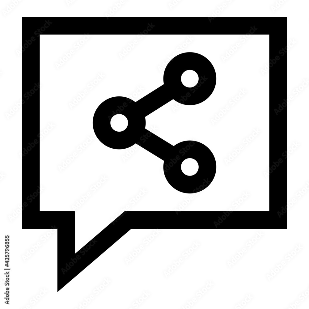 Icon of share message in editable outline design Stock Vector | Adobe Stock