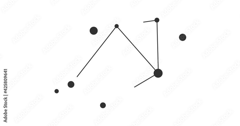 Libra constellation. Stars in the night sky. Constellation in line art ...