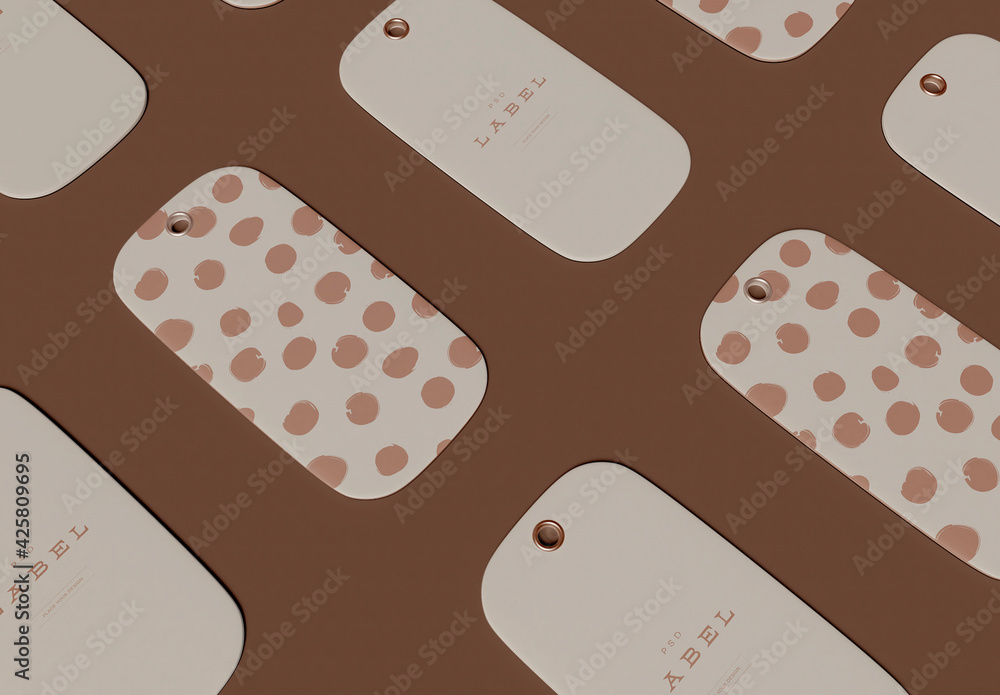 Label Mosaic Mockup Stock Template | Adobe Stock