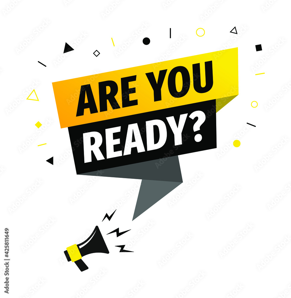 Are you ready banner template. Advertising design for social network ...