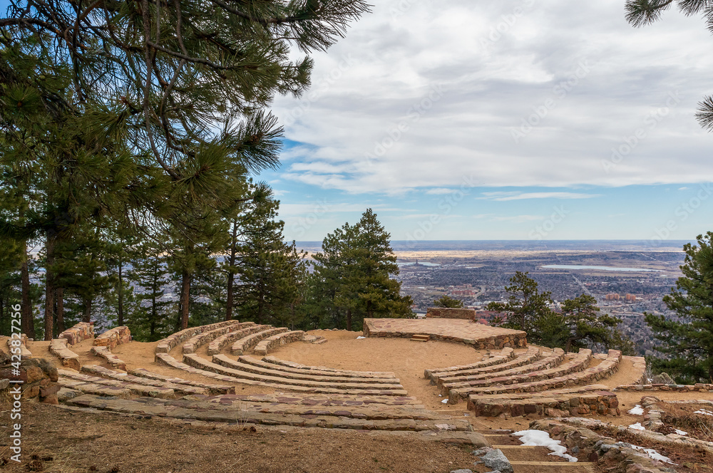 Sunrise Circle Amphitheater on the top of Flagstaff Mountain in Boulder ...