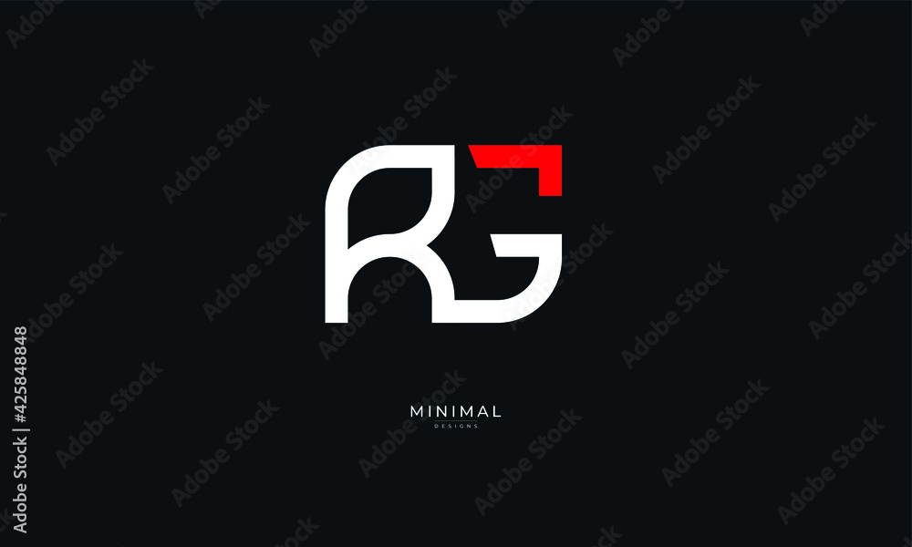 Alphabet letter icon logo RG Stock Vector | Adobe Stock