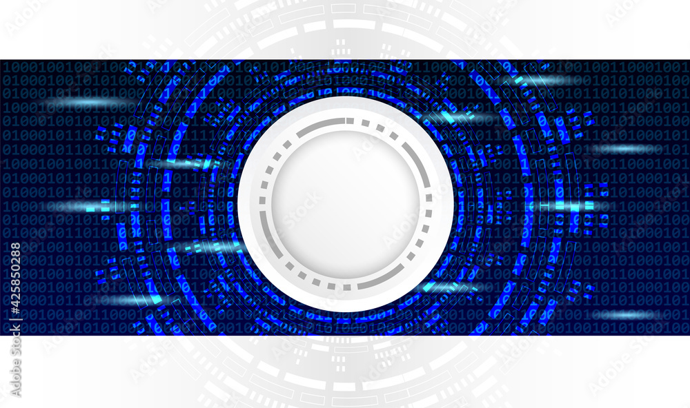 Futuristic technology concept. gear wheel ,binary code numbers. technology background. vector ...