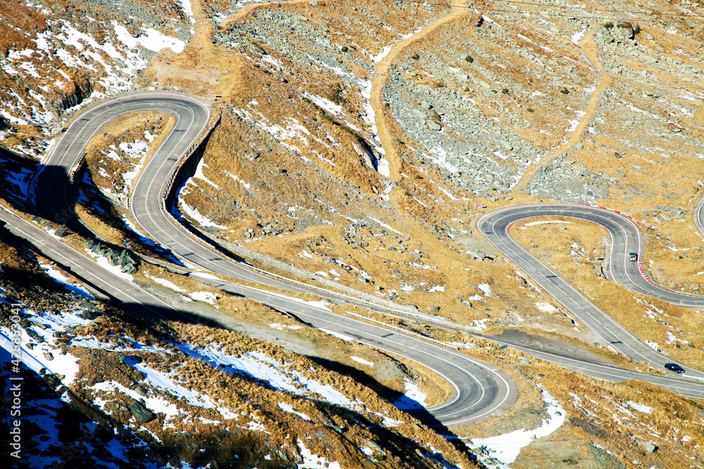 Famous Transfagarasan alpine road, Romania, Europe Stock Photo | Adobe ...