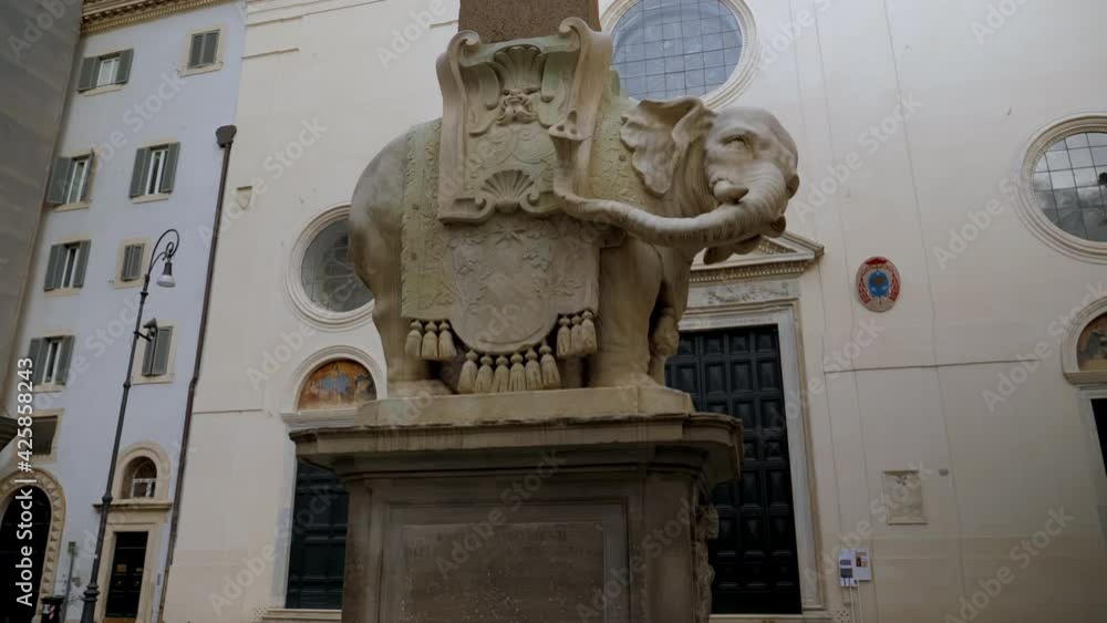 The famous elephant statue with an Egyptian obelisk on his back created ...