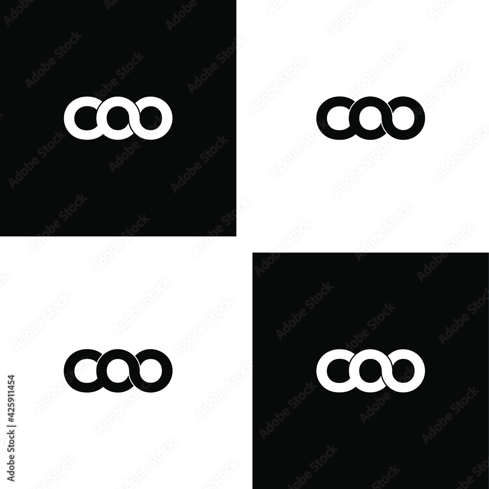 coo letter original monogram logo design Stock Vector | Adobe Stock
