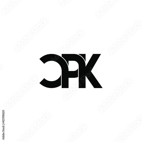 cpk letter original monogram logo design Stock Vector | Adobe Stock