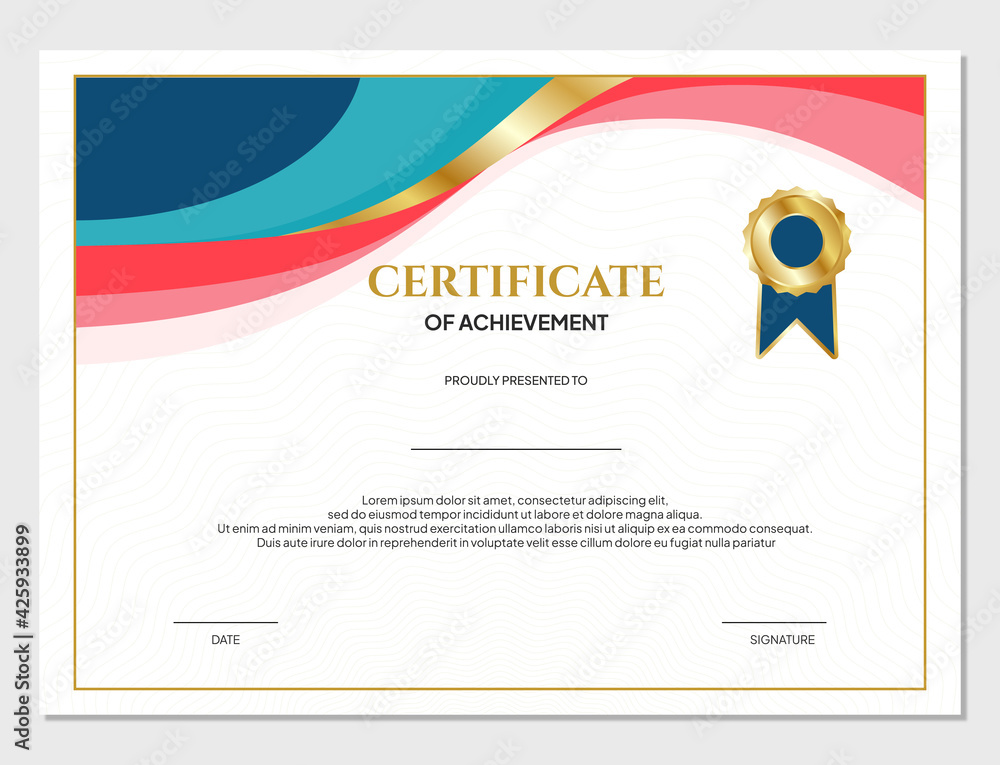 certificate background design template for graduation and appreciation ...