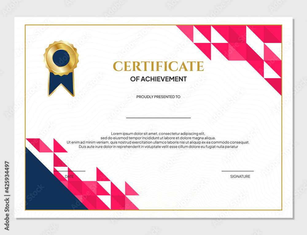 certificate background design template for graduation and appreciation ...