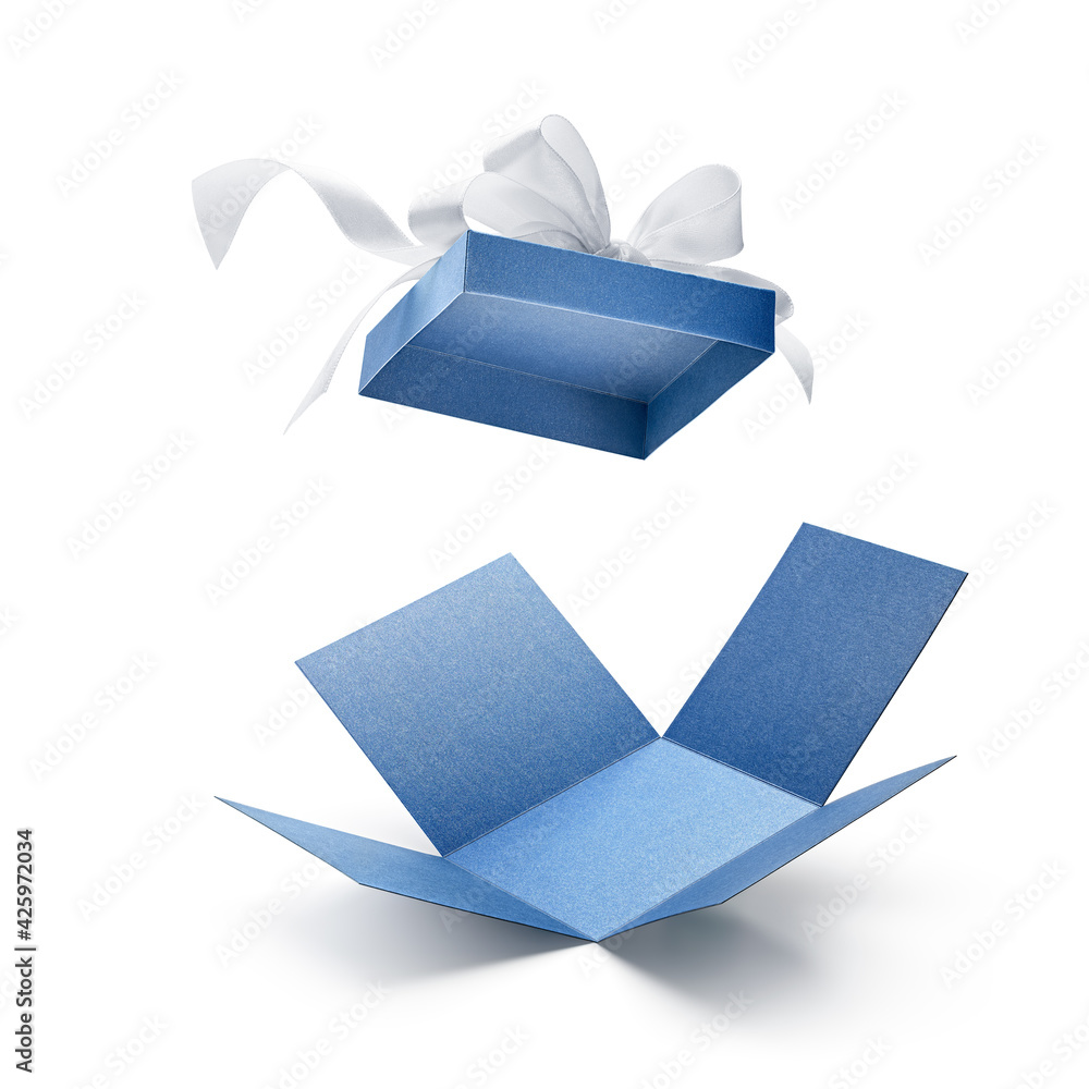 Open Blue Gift Box
