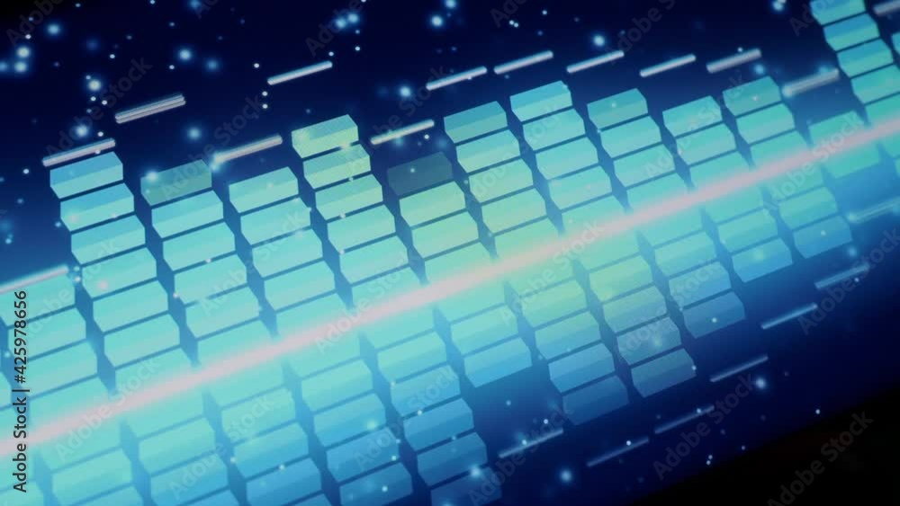 Music Equalizer bar. Audio waveform equalizer on black background loop ...