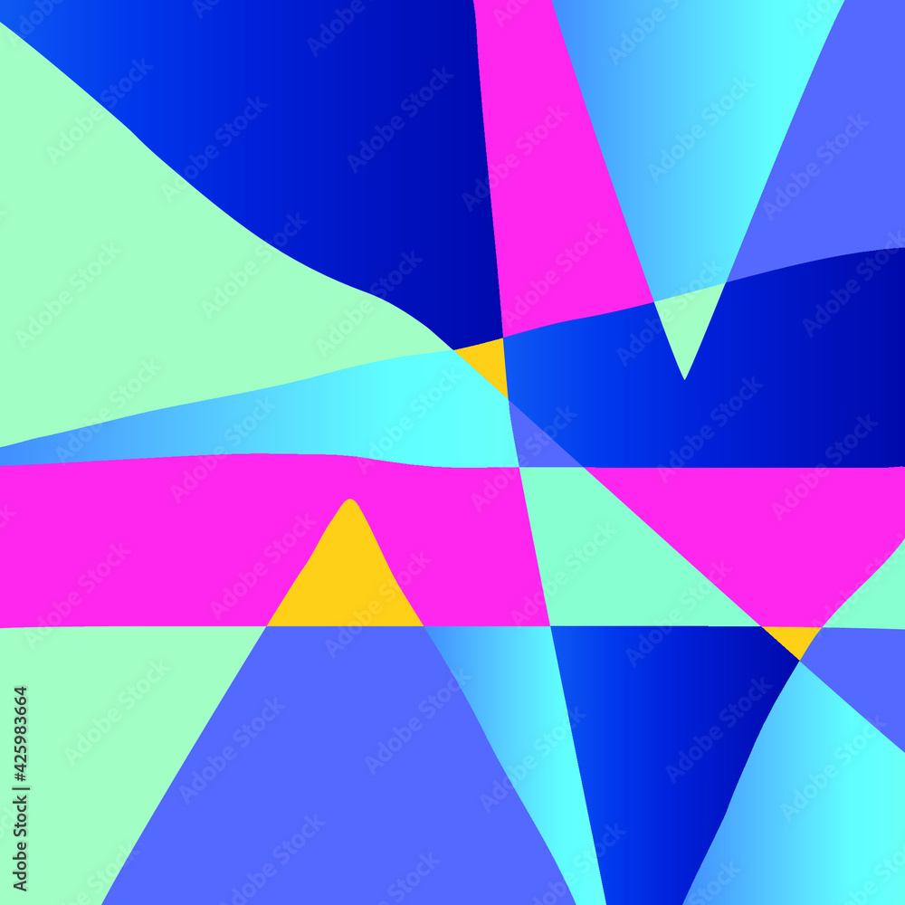 abstract triangle shape and beautiful background with gradation color ...