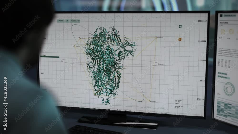 Vidéo Stock A scientist is studying the new SARS-COV-2 virus. Isolating ...