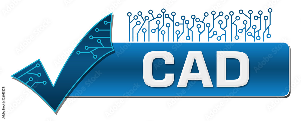 CAD - Computer Aided Design Blue Tick Mark Circuit Elements Stock ...