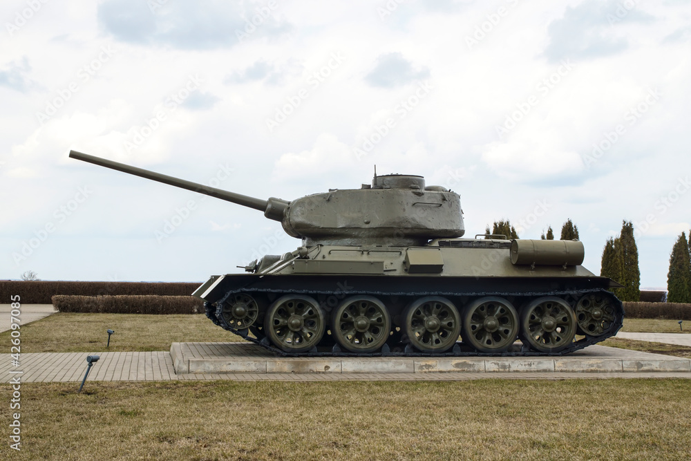 armored vehicles of the Second World War, the legendary T-34 tank Stock ...