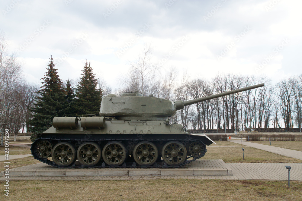 armored vehicles of the Second World War, the legendary T-34 tank Stock ...