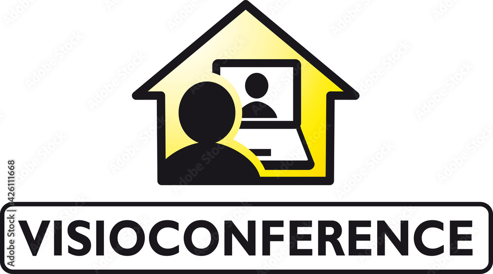 VISIOCONFERENCE PICTO4 Stock Vector | Adobe Stock