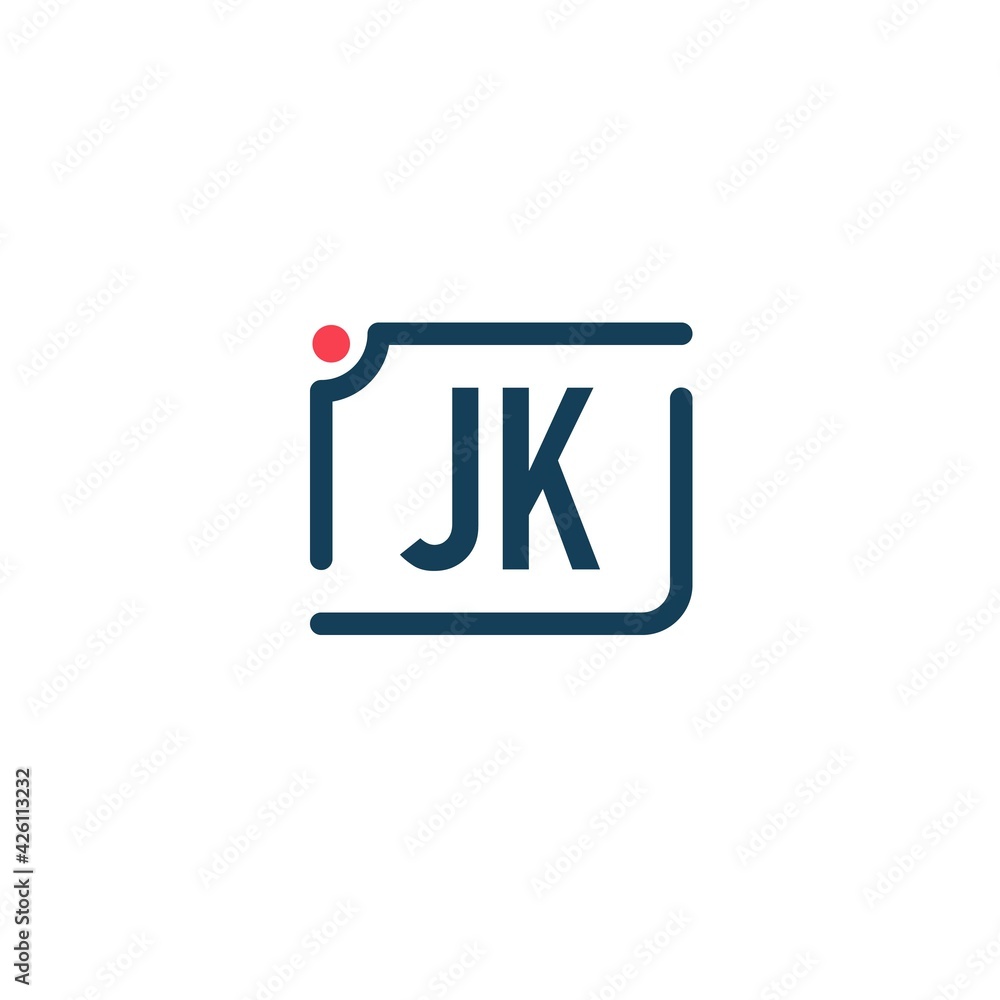 Initial Letter JK Camera Logo Design Template. Creative people template ...