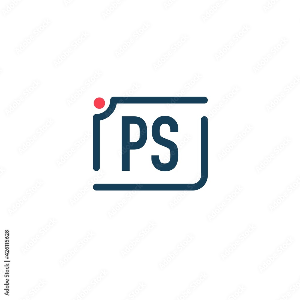 Initial Letter PS Camera Logo Design Template. Creative people template ...