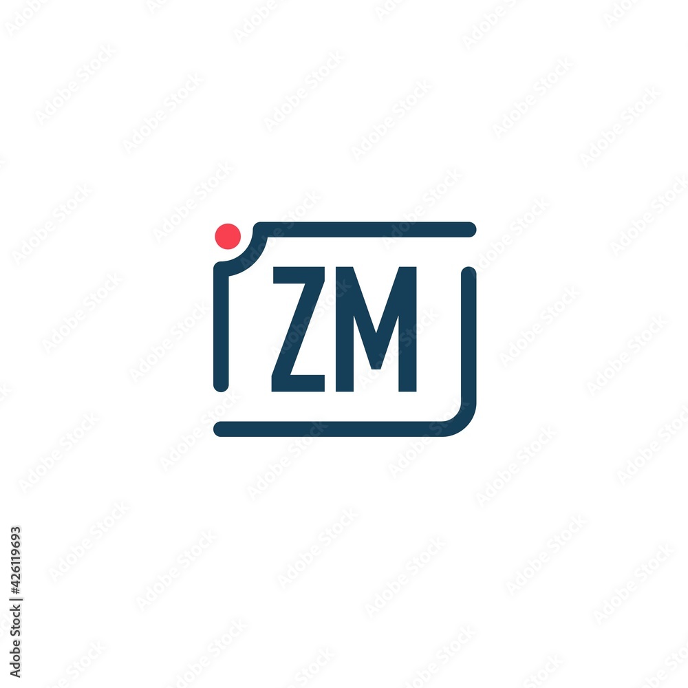 Initial Letter ZM Camera Logo Design Template. Creative people template ...