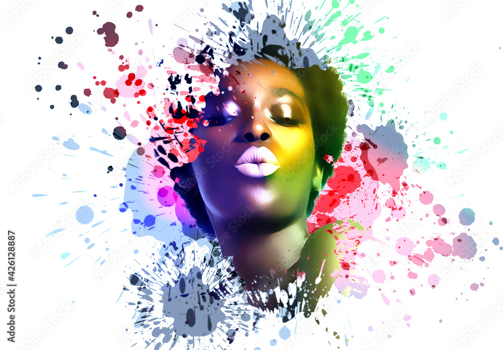 Paint Art Portrait Effect Stock Template | Adobe Stock