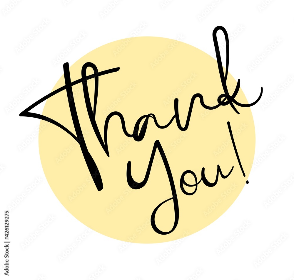 Thank You Card. Hand Written Lettering for Title, Heading, Photo ...