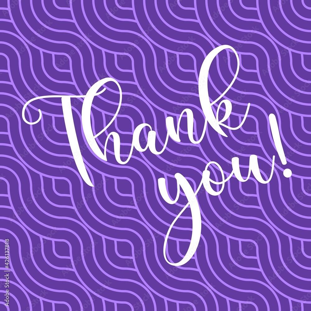 Thank You Card. Hand Written Lettering for Title, Heading, Photo ...