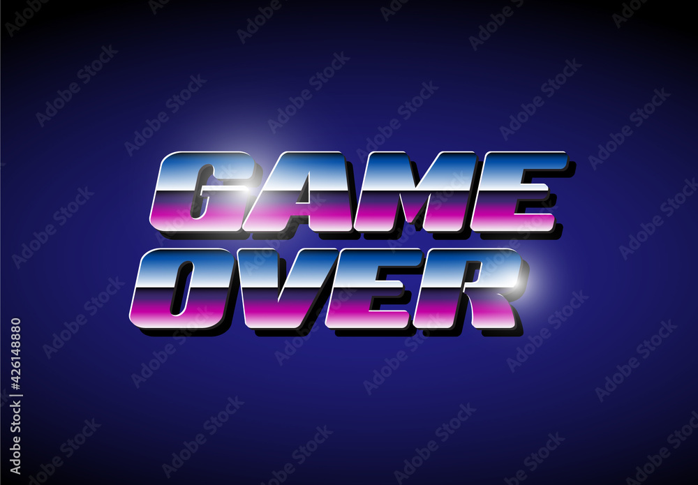 Retro Game Editable Text Style Effect Stock Template | Adobe Stock