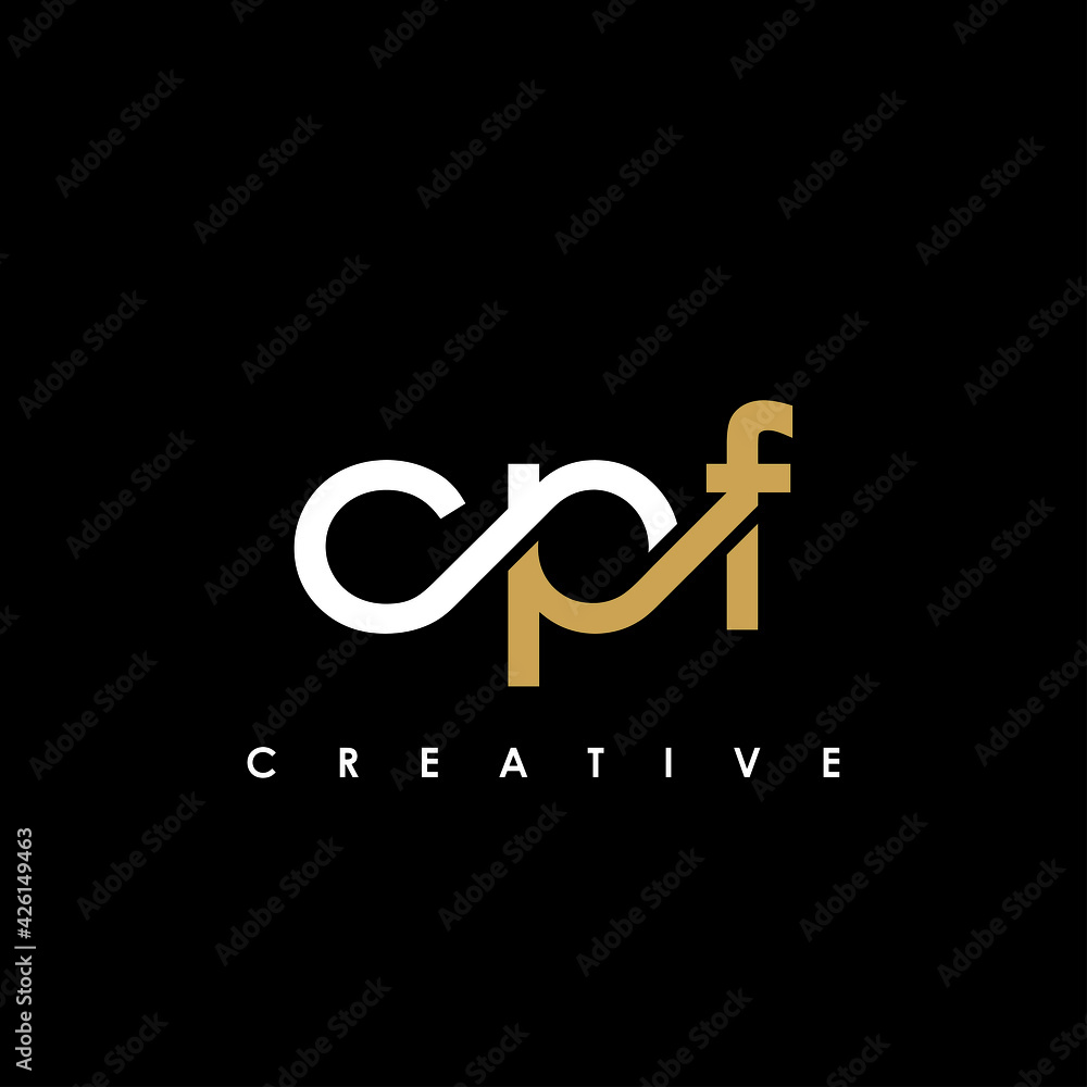 CPF Letter Initial Logo Design Template Vector Illustration Stock Vector | Adobe Stock