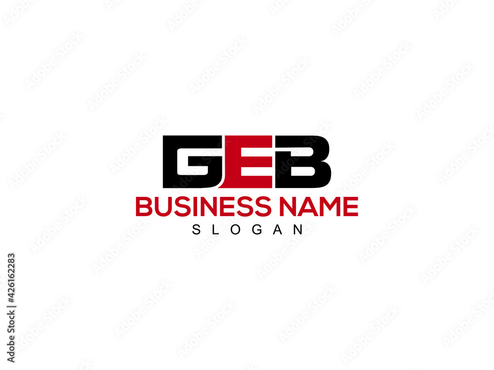 GEB Logo Letter Design For A Brand Stock Vector | Adobe Stock