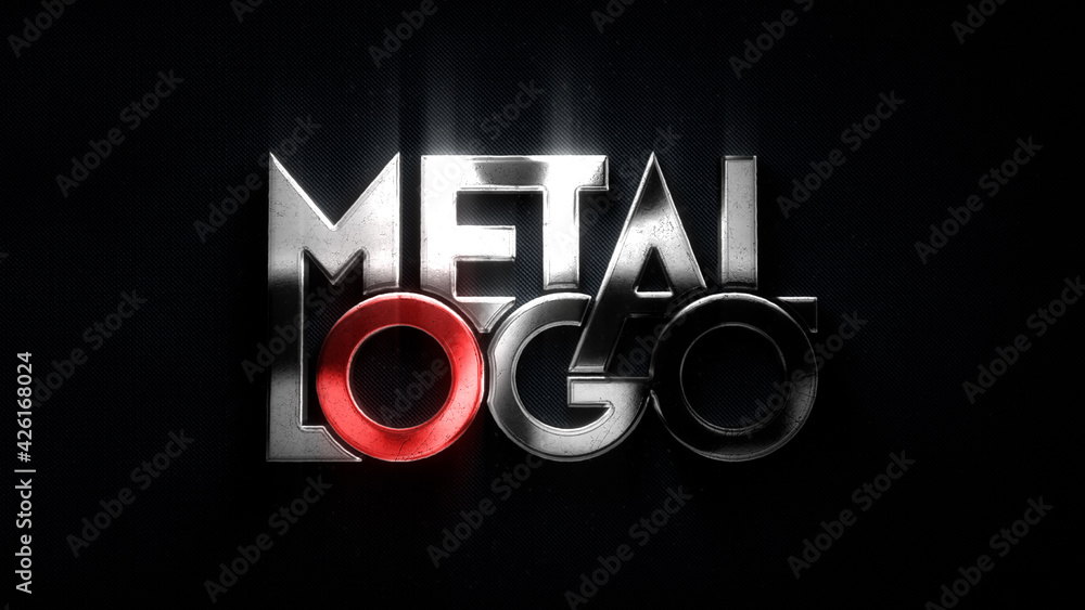 Glossy Metal Logo Stock Template | Adobe Stock