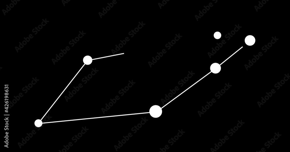 Telescopium constellation. Stars in the night sky. Constellation in ...