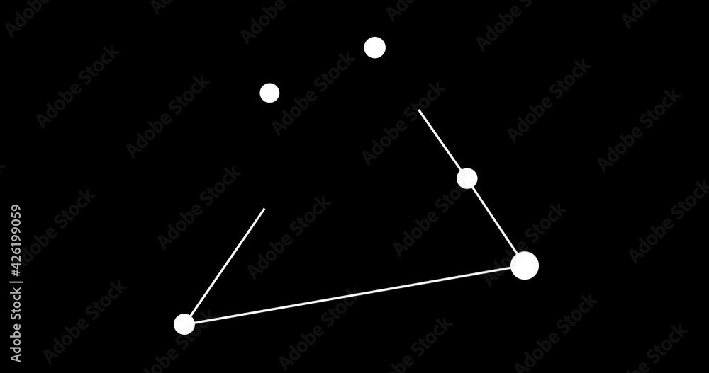 Triangulum Australe constellation. Stars in the night sky ...