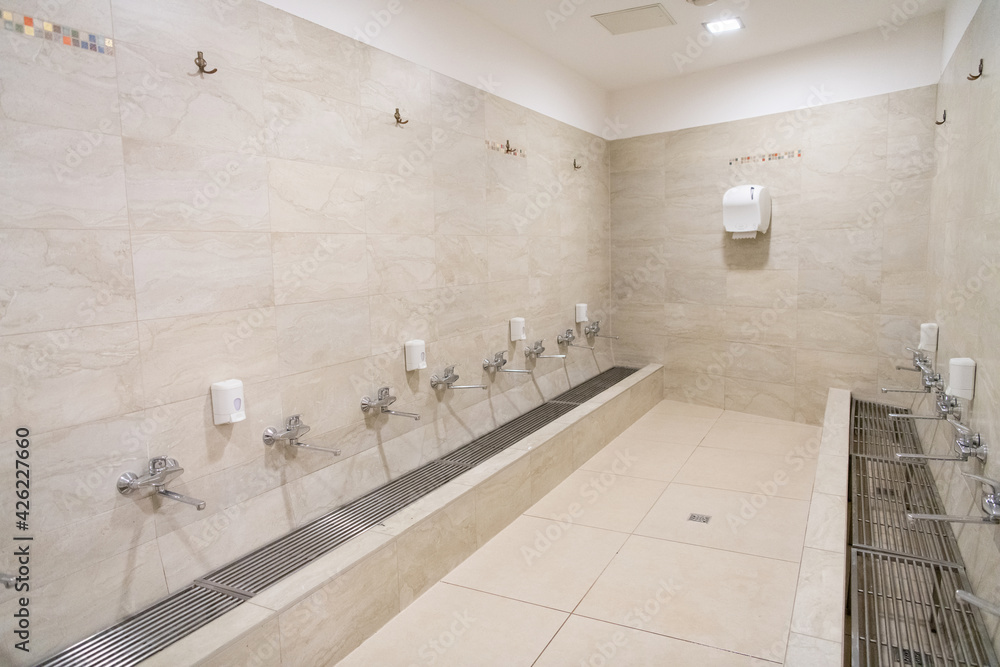 Muslim bath located in the premises of a mosque used for ablution ...