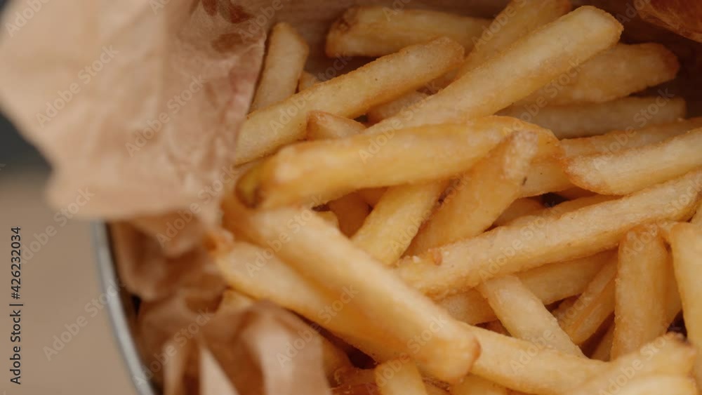 French fries. Potato. Sunflower oil. Junk food. french fries rotating ...