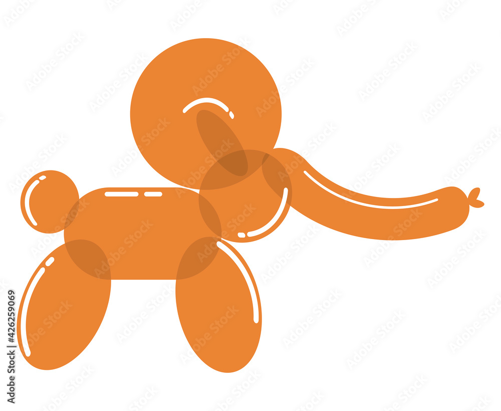 elephant balloon animal Stock Vector | Adobe Stock